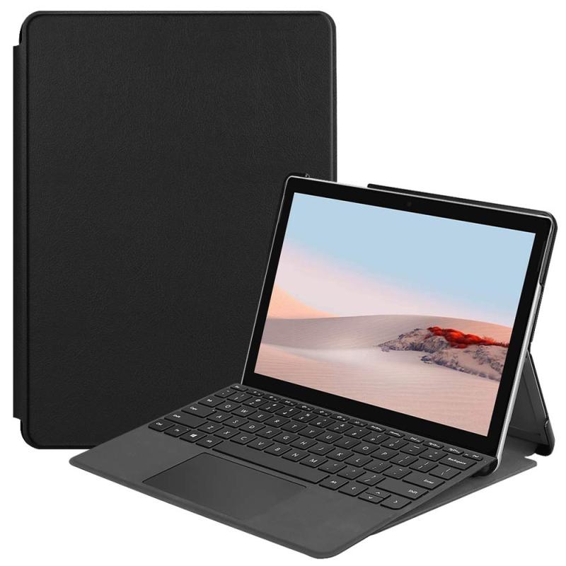 For Surface Go2 / For Surface Go3 / For Surface Go4 ケース [Gos Elec] 軽量 薄型 二つ折スタンドケース PUレザー Surface Go 4 2023 カバー [ブラック]【対...