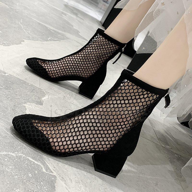 サンダル レディース シースルー メッシュ サマーブーツ 　ブーツ 夏ブーツサンダル ブーサン素材：PU革、ゴム詳しいサイズ：【サイズ35】----22.5cm【サイズ36】----23.0cm【サイズ37】----23.5cm【サイズ38...