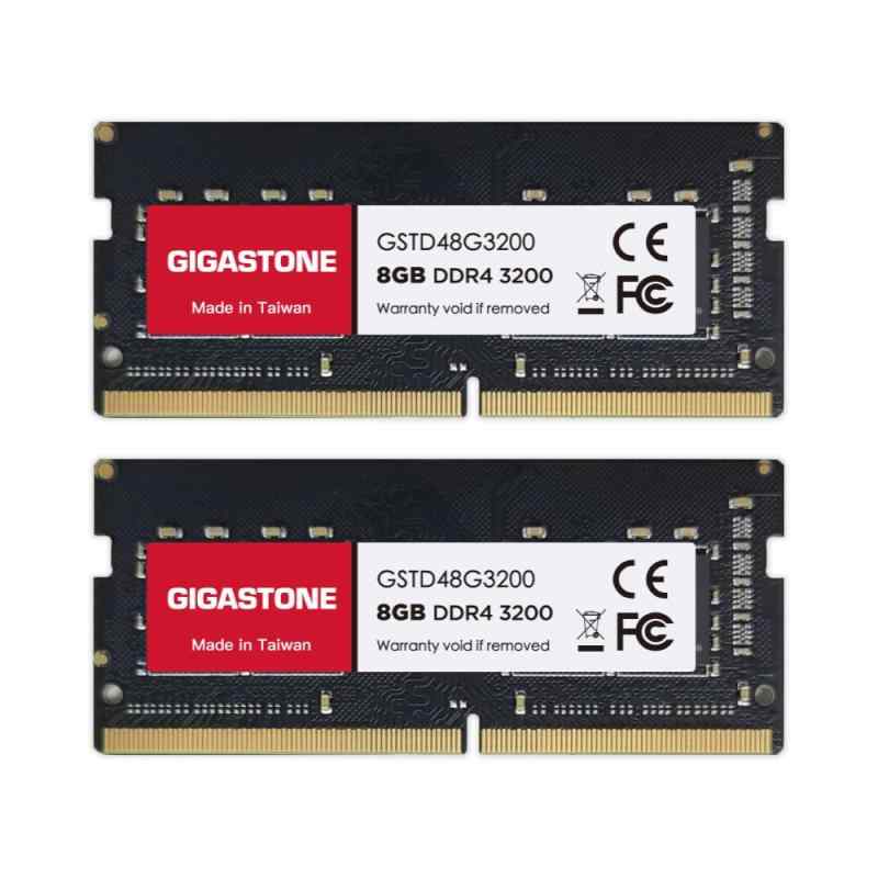 【メモリ ノートパソコン専用 DDR4】GIGASTONE 8GBx2枚 (16GB Kit) DDR4 3200MHz (2933MHz or 2666MHz) PC4-25600 (PC4-23400/21300) CL22 1.2V ...