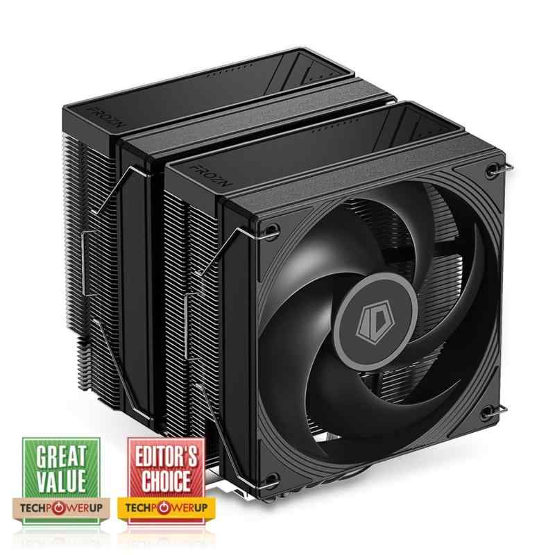 ID-COOLING FROZN A620 - ブラックアウトデュアルタワーエアCPUクーラー、6本の6mm熱管、デュアル120x120x25mm静音ファン