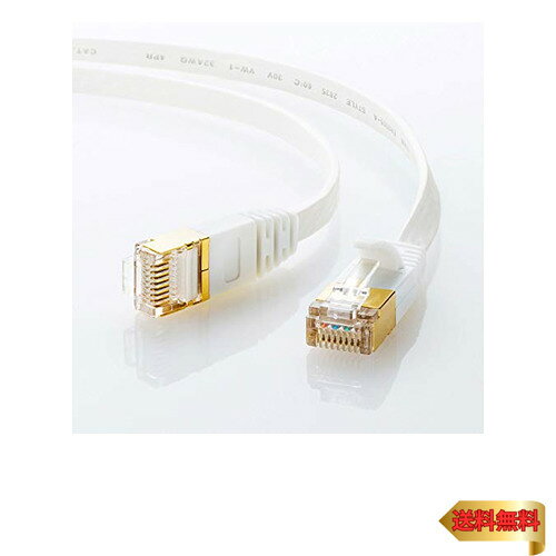 薄さ1.9mm取り回し簡単・ホワイト 10m KB-FLU7-10W・・Color:ホワイトSize:10m・10GBASE完全対応、耐ノイズで1.9mmの薄さを実現したカテゴリ7対応のウルトラフラットLANケーブル・伝送帯域は600MHz...