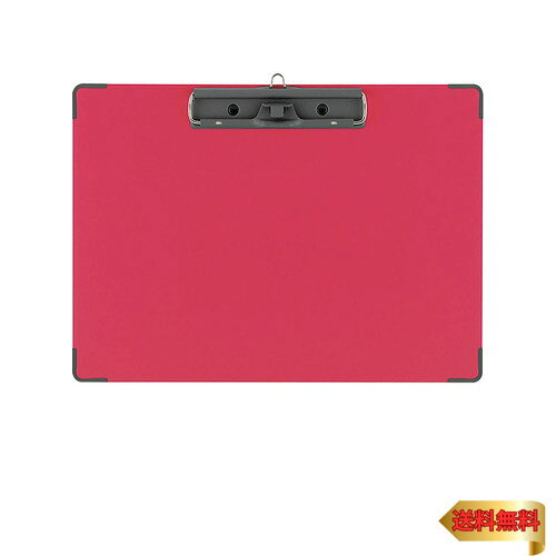 長辺とじ・レッド ヨハ-C23R・・Color:レッドStyle:長辺とじPatternName:単品・【寸法】235×322×19mm・【サイズ】A4-S・【色】赤・クリップにすべり止めカバーが付いており、用紙をしっかりと固定する・クリッ...