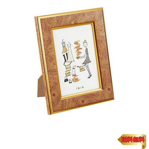 キャメル/L/453974・Size:LColor:キャメル・パッケージ個数:1・内寸:W89×H127mm・窓寸:W80×H118mm・収納写真サイズ:L判・重量:195g・パッケージ:かぶせ箱+OPP袋木目調にシルバーのラインが映えるシ...