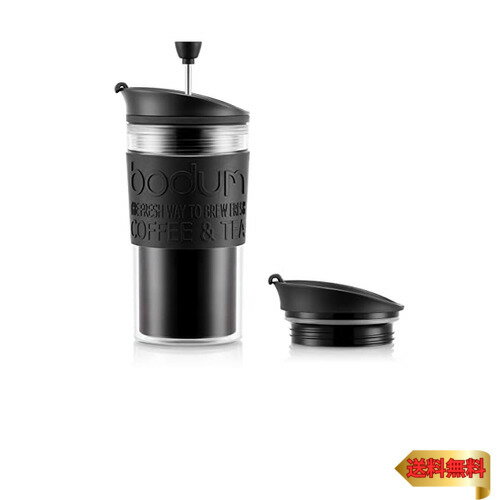 コーヒープレス付きブラック/プラスチック二重構造(保温保冷効果〇)/K11102-01・Color:ブラックSize:プラスチック二重構造(保温保冷効果〇)Style:コーヒープレス付き・パッケージ個数:1・が販売、発送する商品は日本販売品...