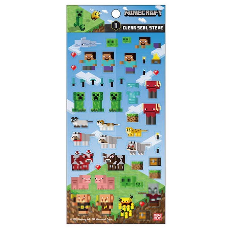 商品説明 〔マインクラフト☆Minecraft〕 仕様内容 【本体サイズ】約H175×W90mm 【パッケージサイズ】約H200×W90mm 【素　材】PET 【内　容】クリアシール1シート 【原産国】日本 特記事項画像はあくまでも商品イメ...