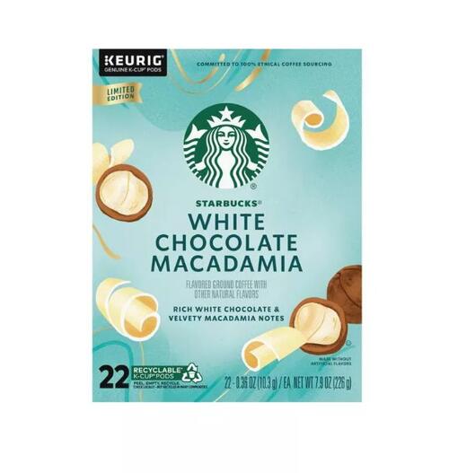 メーカー スターバックスコーヒー 商品名 キューリグ　K-CUP　 内容量 44個 商品説明 クリーミーなホワイトチョコレートとマカダミアナッツの香りが特徴の、浅煎り季節限定コーヒー 天然フレーバーで自然に風味付け 「賞味期限は発送時より6...