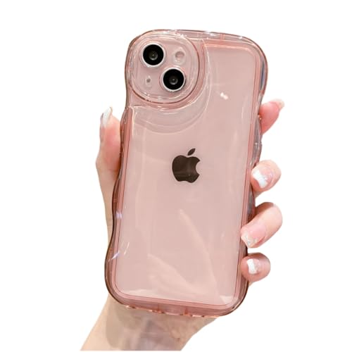 ■商品説明■ iPhone 14 Pro Max ケース 透明 クリア アクスタ収納 波型サイド 可愛い ソフト 韓国 アイフォン14 Pro マックス カバー ウェーブ 推し活 レディース 女性 お洒落 カメラ保護 ピンク ソフトケース：...