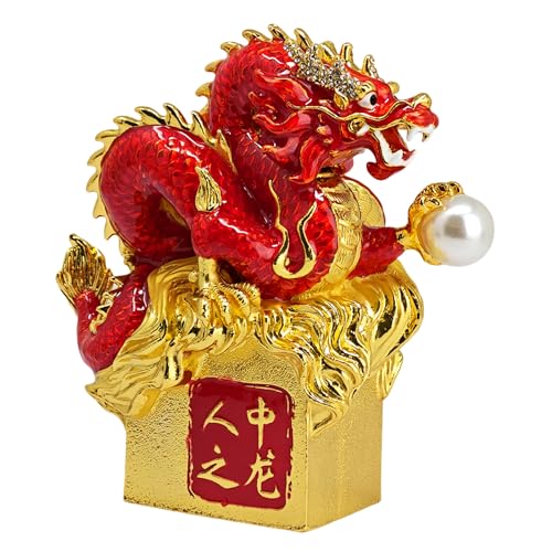 ■商品説明■ 風水置物 龍 ドラゴン 生肖 干支 インテリア 飾り物 魔よけ お守り 縁起物 お祝い 基本情報：サイズ：13.2x6x4.6CM　重量：955g　カラー：レッド中国人にとって、龍は常にリーダーシップ、勇気、権力を連想させます...