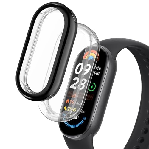 ■商品説明■ TPU ケース 対応 Xiaomi Smart Band 9 全面保護 耐衝撃 超薄型 軽量 保護 ケース カバー (透明 / 黒) [2個] 送料無料 柔軟なTPUを採用して、薄く丈夫で柔軟性が高くて、側面からの擦り傷、変形...