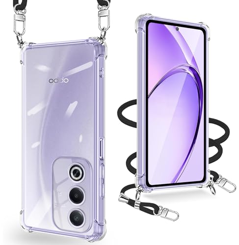 ■商品説明■ OPPO A3 ケース クリア ショルダー OPPO a3 カバー ストラップ付き調節可能 スマホケース 耐衝撃 全面保護 肩掛け 斜めかけ 縄掛けケース 携帯カバー 紐付き TPU 柔軟 薄型 軽量 取り外し可能 落下防止 ...