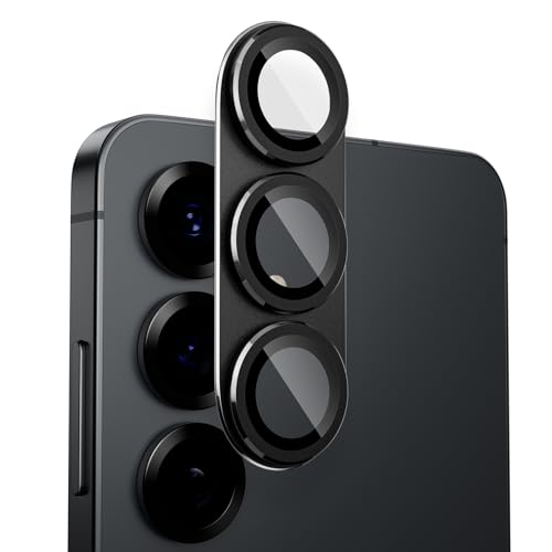 ■商品説明■ Galaxy S25 カメラフィルム アルミ レンズカバー 強化ガラス 傷防止 レンズ保護 耐衝撃 S25用 カメラ保護 高透過率 黒縁取り 露出オーバー防止 カメラレンズプロテクター ブラック 送料無料 【対応機種】S25専...