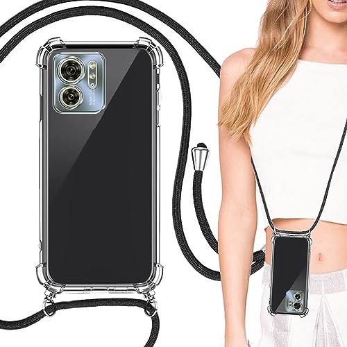 ■商品説明■ Motorolaに適合する Motoに適合する Edge 40 ケース クリア 透明 カバー ショルダー 掛縄け ストラップ付き 斜めがけ 携帯ケース 適用 モトローラ motorola edge 40 SIMフリー ケース ...