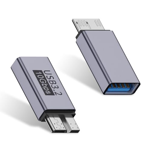 ■商品説明■ USB 3.0 MicroB 延長アダプタ USB 3.0 to MicroB 変換アダプター USB 3.0メスからMicroBオス延長コンバーター USB外付けハードドライブ用のMicro USBからUSB 3.0アダプタ...