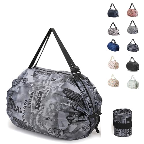 ■商品説明■ エコバッグ コンビニバッグ 買い物バッグ 折りたたみ 大容量 防水素材 軽量 買い物袋 コンパクト 収納 水や汚れにも強い (グレーの文字) 送料無料 細かい仕上がり 水に強いポリエステル素材を使用しておりま すので結露した商...