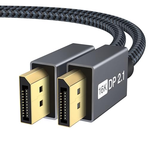 ■商品説明■ Displayport ケーブル 2.1規格 2M 16K@60Hz / 8K@60Hz 4K@240Hz / 165Hz / 144Hz ディスプレイポート ケーブル 最大40Gbpsハイスピード HDR / DSC / 1...