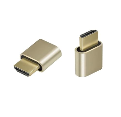 ■商品説明■ HDMIダミープラグ バーチャルディスプレイ 仮想 HDMI エミュレータ DDC EDIDエミュレーター 4K@60HZ (HDMI) -ゴールド 2個セット 送料無料 コネクターはHDMI（オス）のみのシンプルなアダプター...
