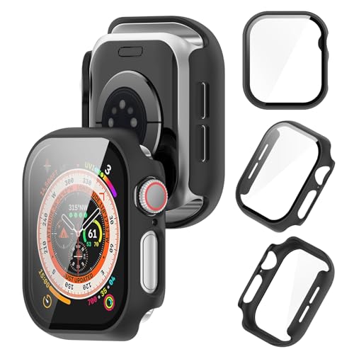 ■商品説明■ Apple Watch Series 10 46mm ケース PC＋ガラス 一体型 軽量 全面保護 耐衝撃 傷防止 対応 Apple Watch series 10 全面カバー 高透過率 傷防止 保護ケース (黒) 対応機種：...