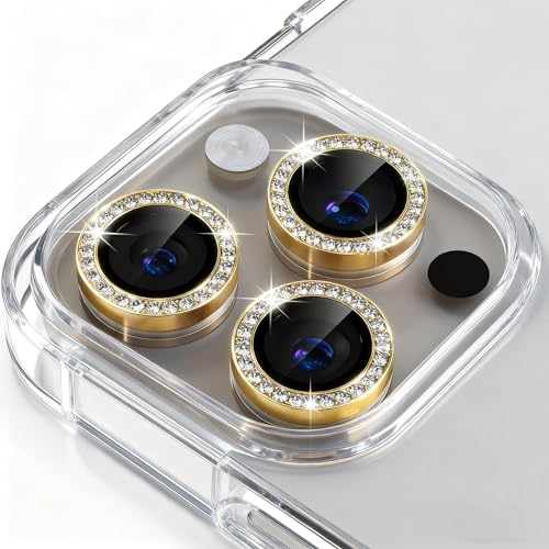 ■商品説明■ iPhone 16 Pro/16 Pro Max カメラレンズカバー カメラフィルム アルミ合金製 キラキラ iphone16pro カメラレンズ 保護フィルム キラキラ 露出オーバー防止 キズ防止 金縁取り 硬度9H 防指紋...