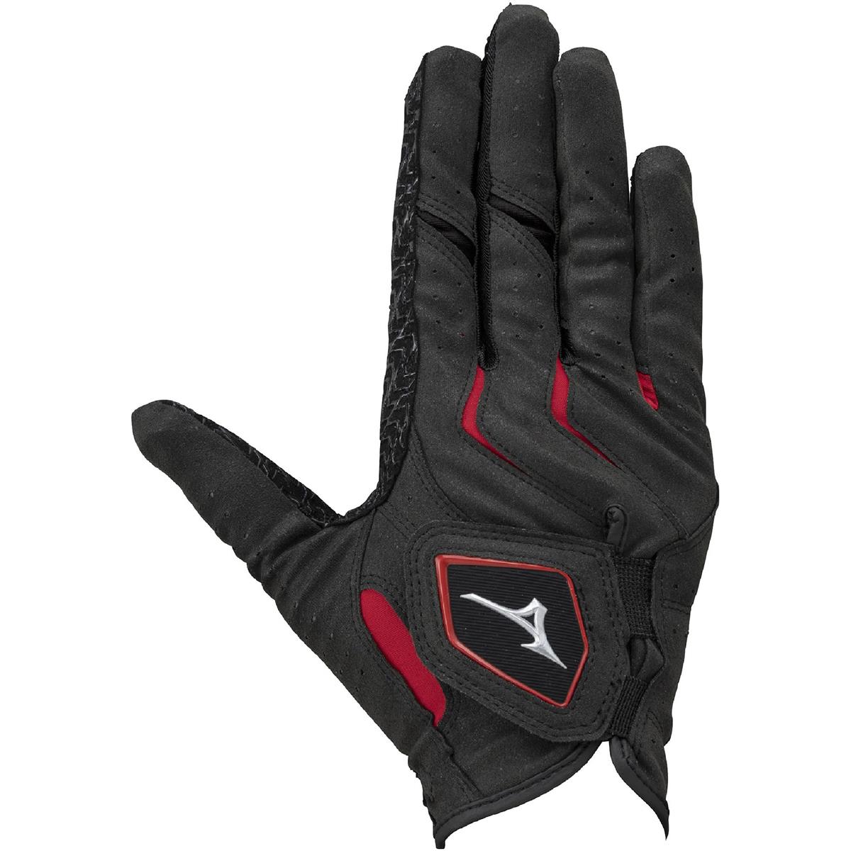 スタイル：標準サイズ (右手用)◆商品名：MIZUNO(ミズノ) ゴルフグローブ ダブルグリップ メンズ 右手用 ブラック/レッド 23cm 5MJMR401シリーズ累計売上枚数150万枚突破！選ばれ続けるグリップ力！アウターとインナーの両...
