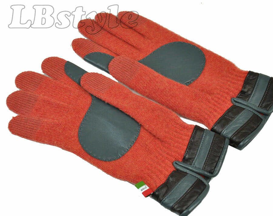 オロビアンコ　Orobianco　メンズ　羊革・ウール　手袋です。 素　材 羊革・ウール カラー アカ/グレー サイズ 25cm 状　態 新品　未使用 ※サンプル品　細かなスレやよごれ等ある場合がございます、ご了承ください。 注　意 ◇画面...