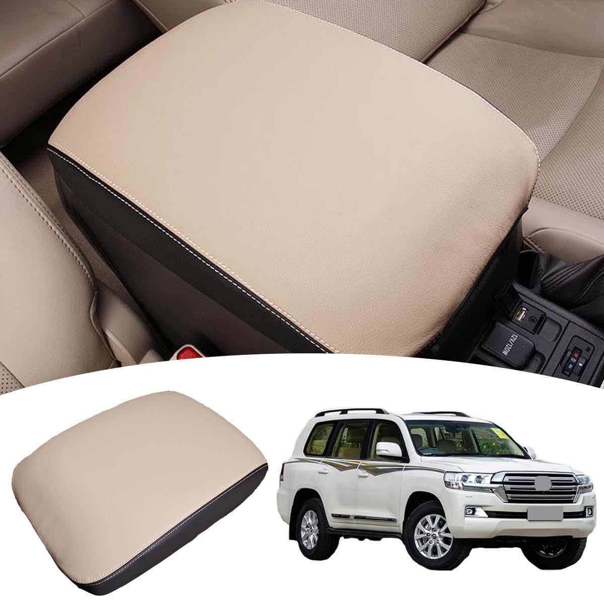 この商品について【適合車種】ランドクルーザープラド150系（2009年9月~）完全車種専用設計、違和感なくぴったりフィットします、アームレストの使用には影響しません。【高品質素材】環境に優しい高品質PUレザーが採用されています。本革の材質を...