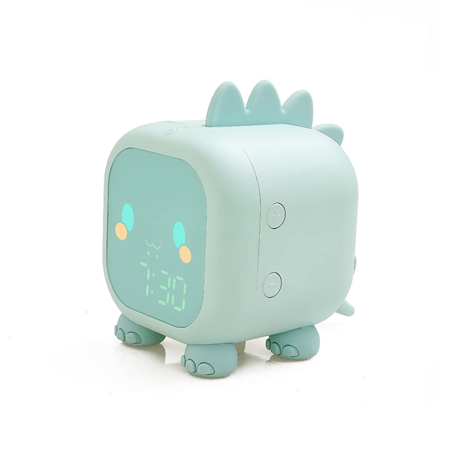 &【多機能付き&可愛い置き時計】この目覚まし時計は可愛い恐竜のデザインで、滑り止めなシリコン素材で作りられた足が4つ付いてあり、家族や友人へのプレゼントに最適です。(1)12/24時間制 (2)日付 (3)温度表示 (4)デュアルアラーム設...