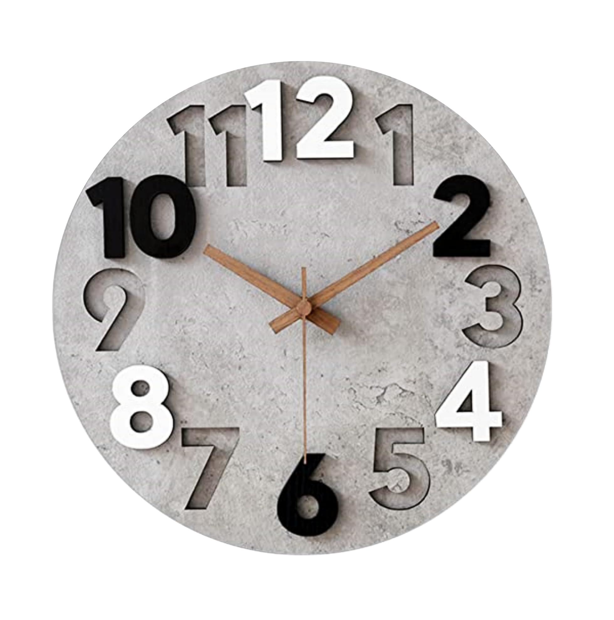 【製品規格】12インチ(直径30CM) *奥行き1 cm、製品重量約800 g、材質:ウッド文字盤+立体デジタル+アクリル/ウッド針、電池:5番電池使用(別売)ムーブメント:秒読みタイプ(連続秒針)です。【欧米風】デザインはシンプルで、欧米...