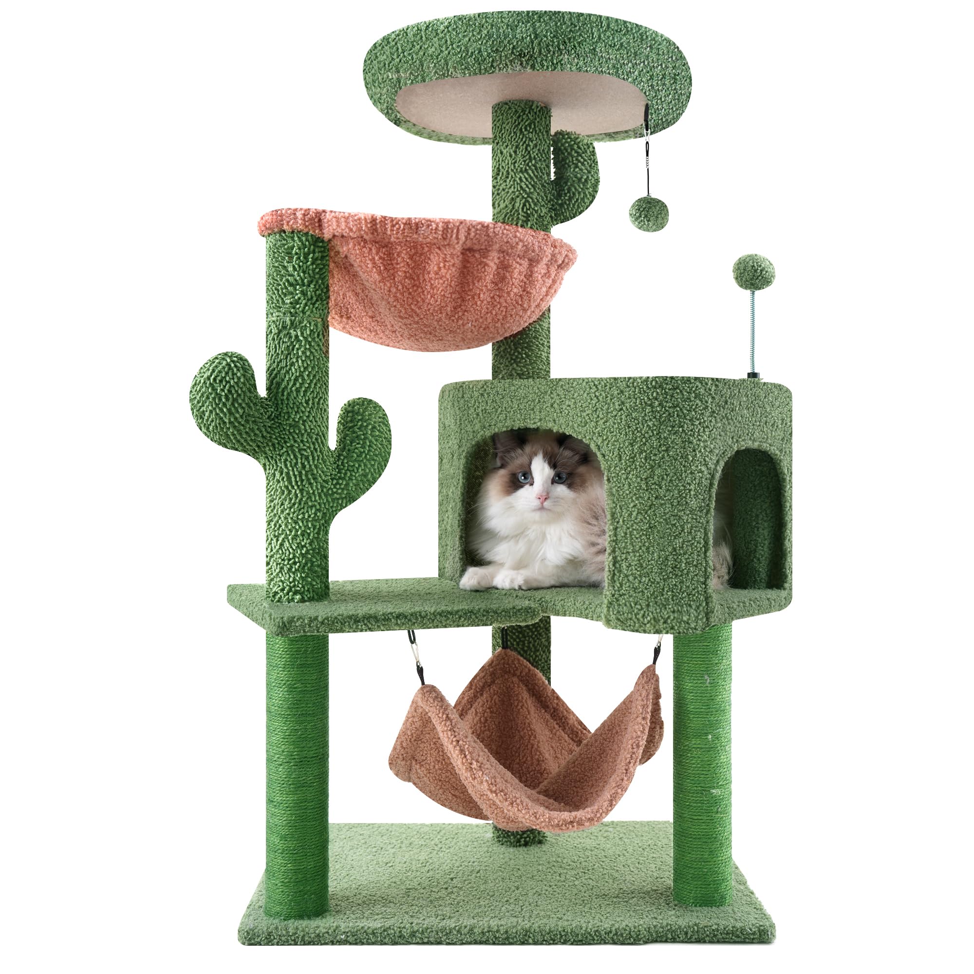 サイズ：全体約/★幅57×奥行35×高さ100cm★ 重量：本体約/6.7kg張り材：肌触りの良いフェイクファー、ふわふわなフロア、支柱の表面は麻縄巻き（サイザル麻100%）、思う存分爪とぎができます。接着剤の臭いもほとんど無いです?デッド...