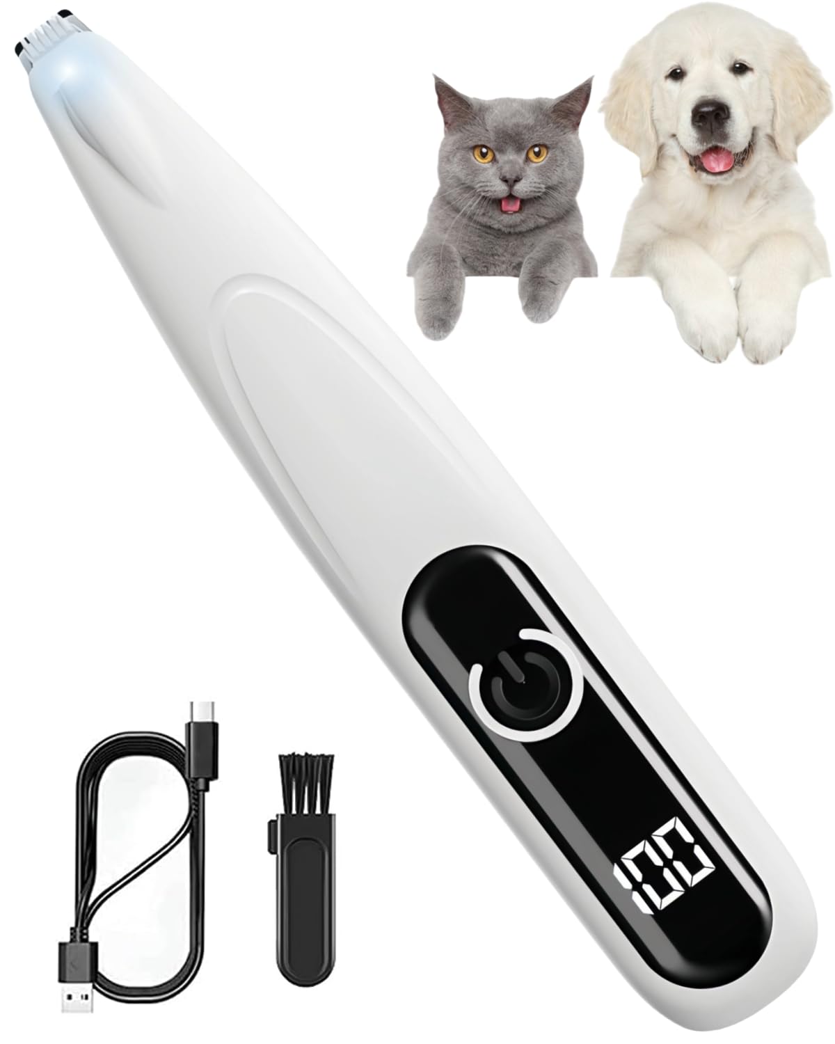 【安全設計&切れ味抜群】ペット用バリカンの丸い刃が皮膚に接触する部分は特殊なR角処理が施されているので、ペットの皮膚を傷つけることなく安全に使用することができます。刃幅は9mmと非常に小さく、お尻周り/目周り/耳周り/顔周り/肉球周り/足指...