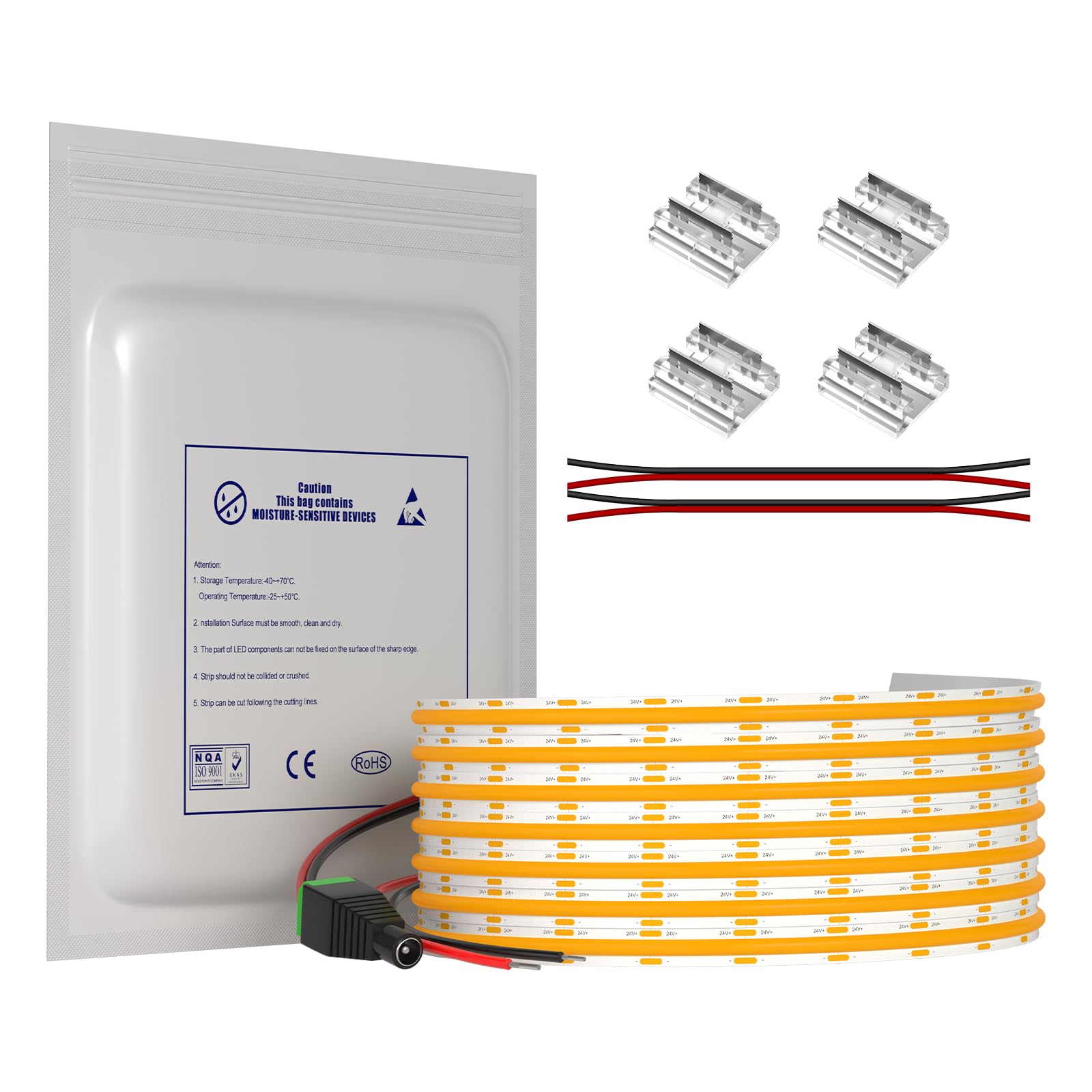 【高輝度テープ】10m長の高密度312LEDs/m設計により明るさを確保しつつ、8W/mの低消費電力で経済的。柔軟な薄型ボディで収納庫の曲面へも密着設置可能で、調光機能により明るさを自由に調整できます【安全?環境配慮】LEDテープライト 1...
