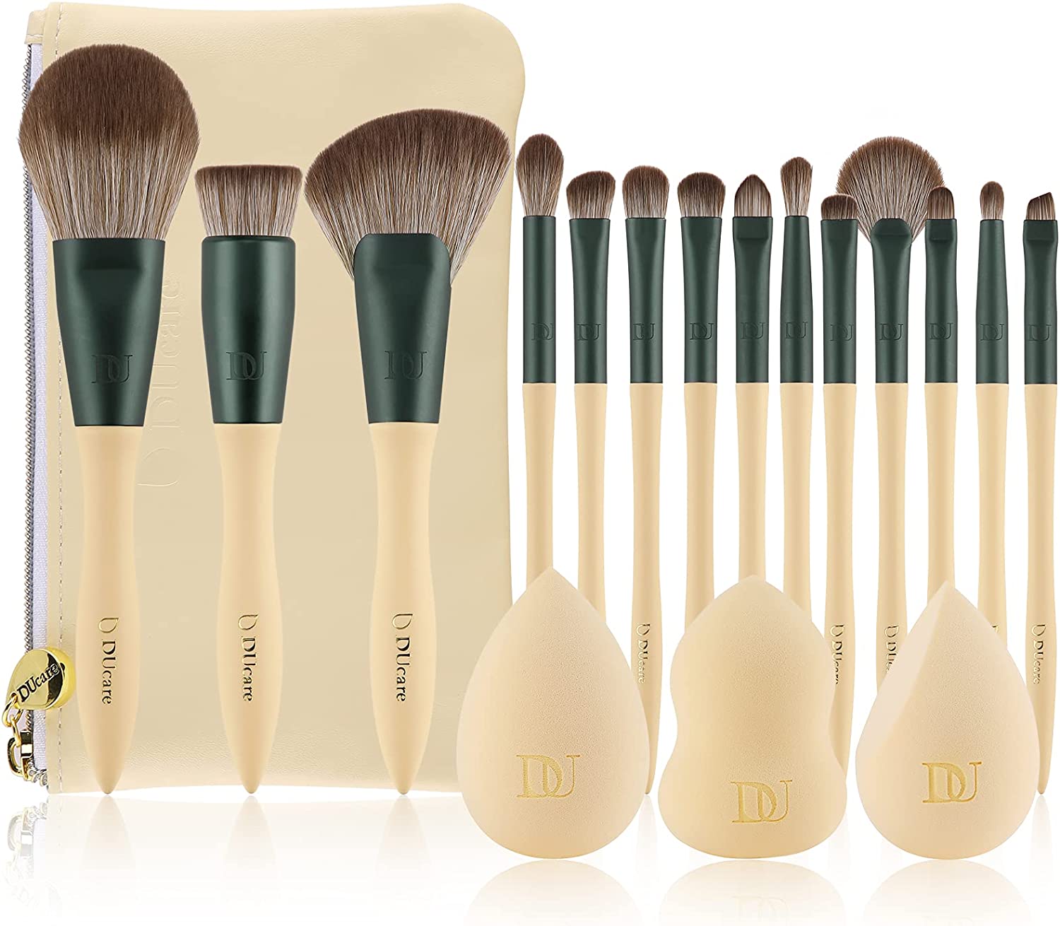 この商品について【大切な人へクリスマスプレゼントを選ぼう！】製品全体は黄色と緑色を使用され、色合いが美しく、彼女のテンションも上がりそう?。彼女が喜ぶ、クリスマスプレゼントです。【極上の使用感素にこだわった逸品】メイクブラシは全部高級タクロ...