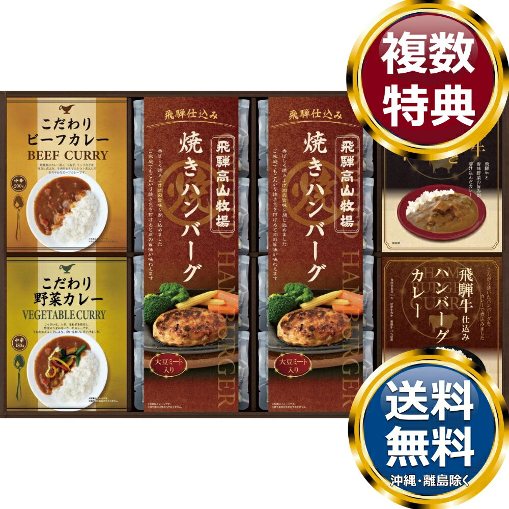 　商品説明中辛のレトルト「ビーフカレー」「野菜カレー」と、フライパンで温めるだけで出来上がりの「焼きハンバーグ」の他に、飛騨牛が入ったビーフカレーとハンバーグカレーもセットになりました。 　商品情報商品内容焼きハンバーグ100g×8、こだわ...