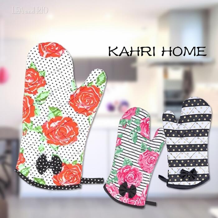 カラー：4 ボーダー 　　　　5 レッドフラワー 　　　　7 ピンクローズ 素　材：コットン・ポリエステル サイズ：フリー 水彩画のような美しい花柄～ポップで可愛らしい柄 どれもキッチンを華やかに、鮮やかに彩ってくれるデザイン 外側には熱が...