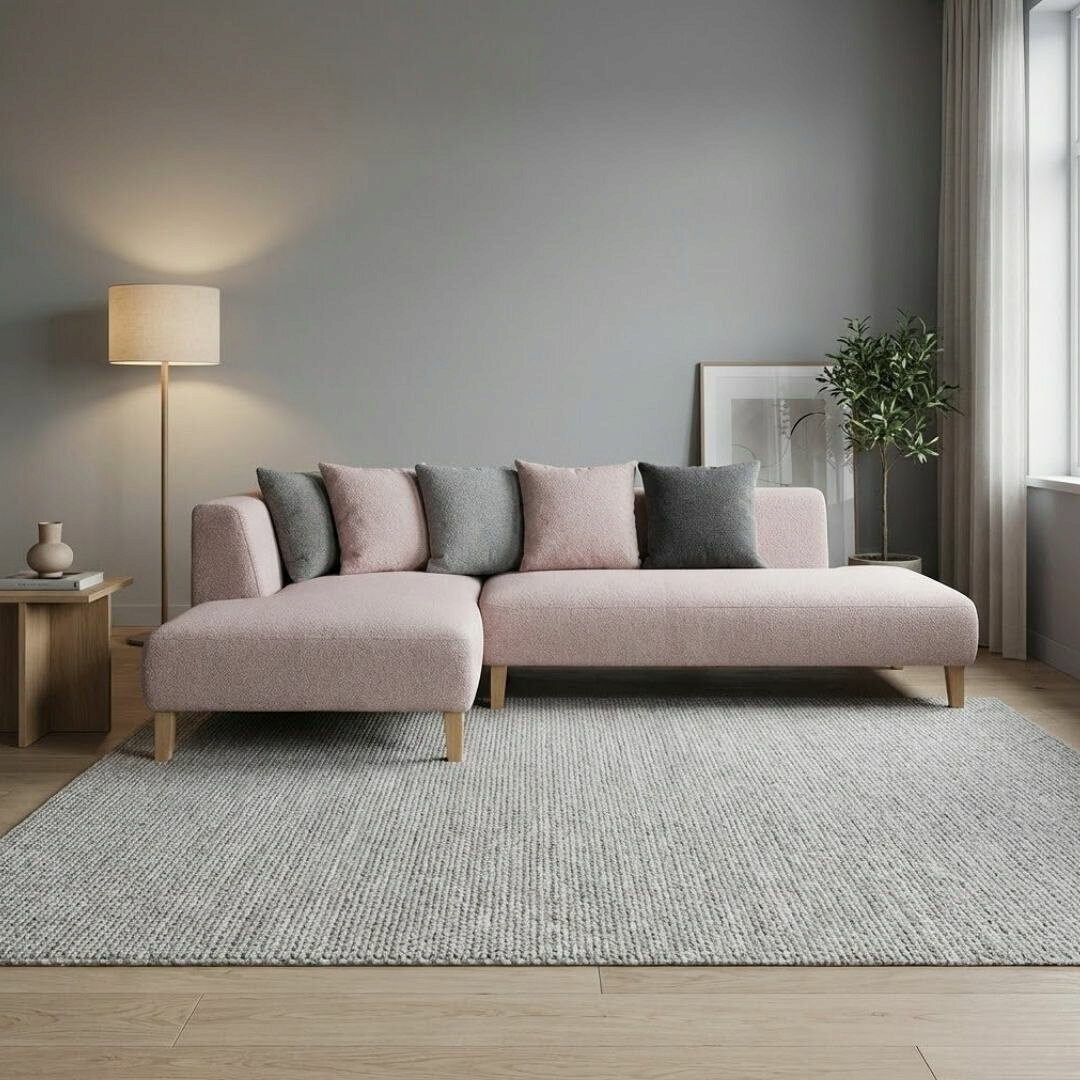 生産国日本でデザイン、中国で生産横幅（cm）横幅：249cm奥行き（cm）2人掛けソファ奥行き：89cm カウチ座ソファ奥行き：165cm高さ（cm）木製脚の高さ15cm ソファの高さ約75cm、シートの高さ約38cmになりますイス・ソファ...