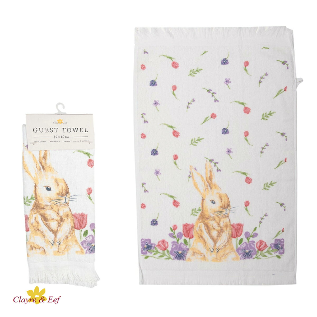 商品概要オランダのファブリックメーカー、、Clayre & Eef　クレア&イーフのオリジナル商品、ゲストタオル、またはフェイスタオルです。 オランダ本社でデザインされた、御伽の国に出てくるような乙女チックなデザインは、花や果物、動物、人形...