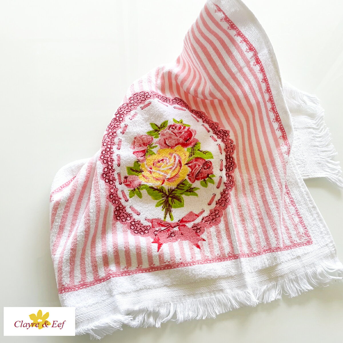 商品概要オランダのファブリックメーカー、、Clayre & Eef　クレア&イーフのオリジナル商品、ゲストタオル、またはフェイスタオルです。 オランダ本社でデザインされた、御伽の国に出てくるような乙女チックなデザインは、花や果物、動物、人形...