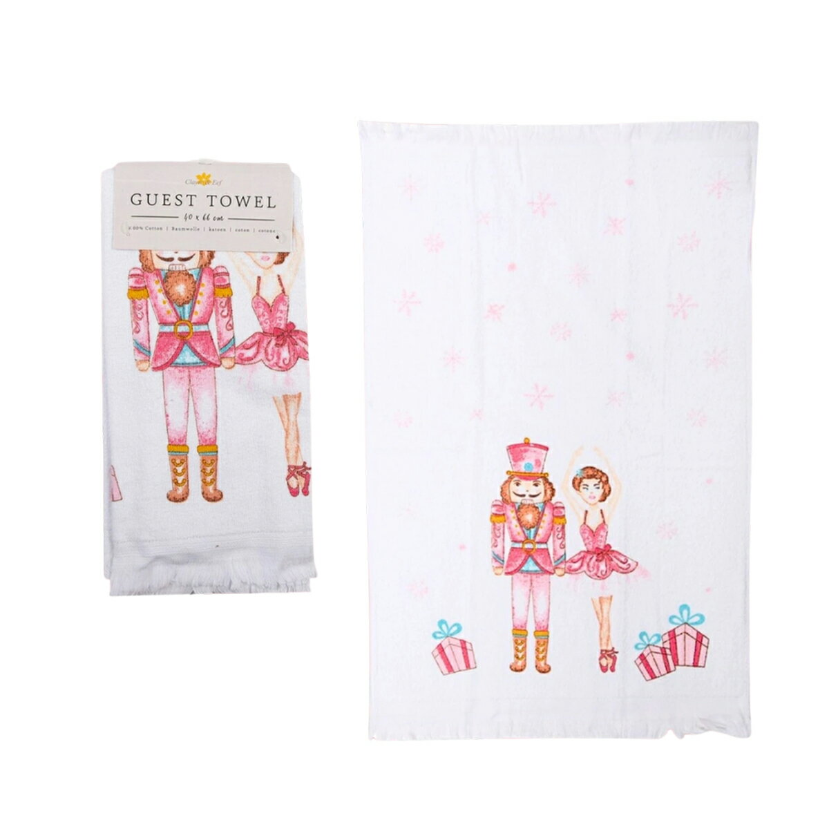 商品概要オランダのファブリックメーカー、、Clayre & Eef　クレア&イーフのオリジナル商品、ゲストタオル、またはフェイスタオルです。 オランダ本社でデザインされた、御伽の国に出てくるような乙女チックなデザインは、花や果物、動物、人形...