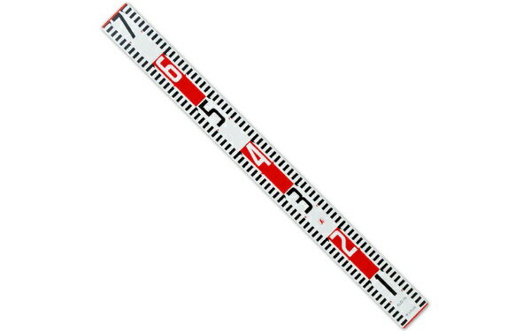 ■アルミ製の薄くて軽い標尺です。 ■中央にリブを立ててあり、衝撃に強い構造です。 ■＜材質＞本体：アルミ　先端部：ポリプロピレン樹脂