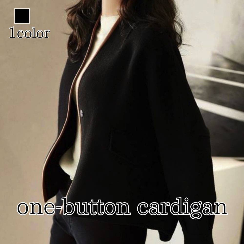 【商品名】1ボタンカーディガン【カラー】ブラック【サイズ】M L XL 2XL【サイズ表記】・Mサイズ:着丈60 身幅98 肩幅37 袖丈57・Lサイズ:着丈61 身幅102 肩幅38 袖丈58・XLサイズ:着丈62 身幅106 肩幅39 ...