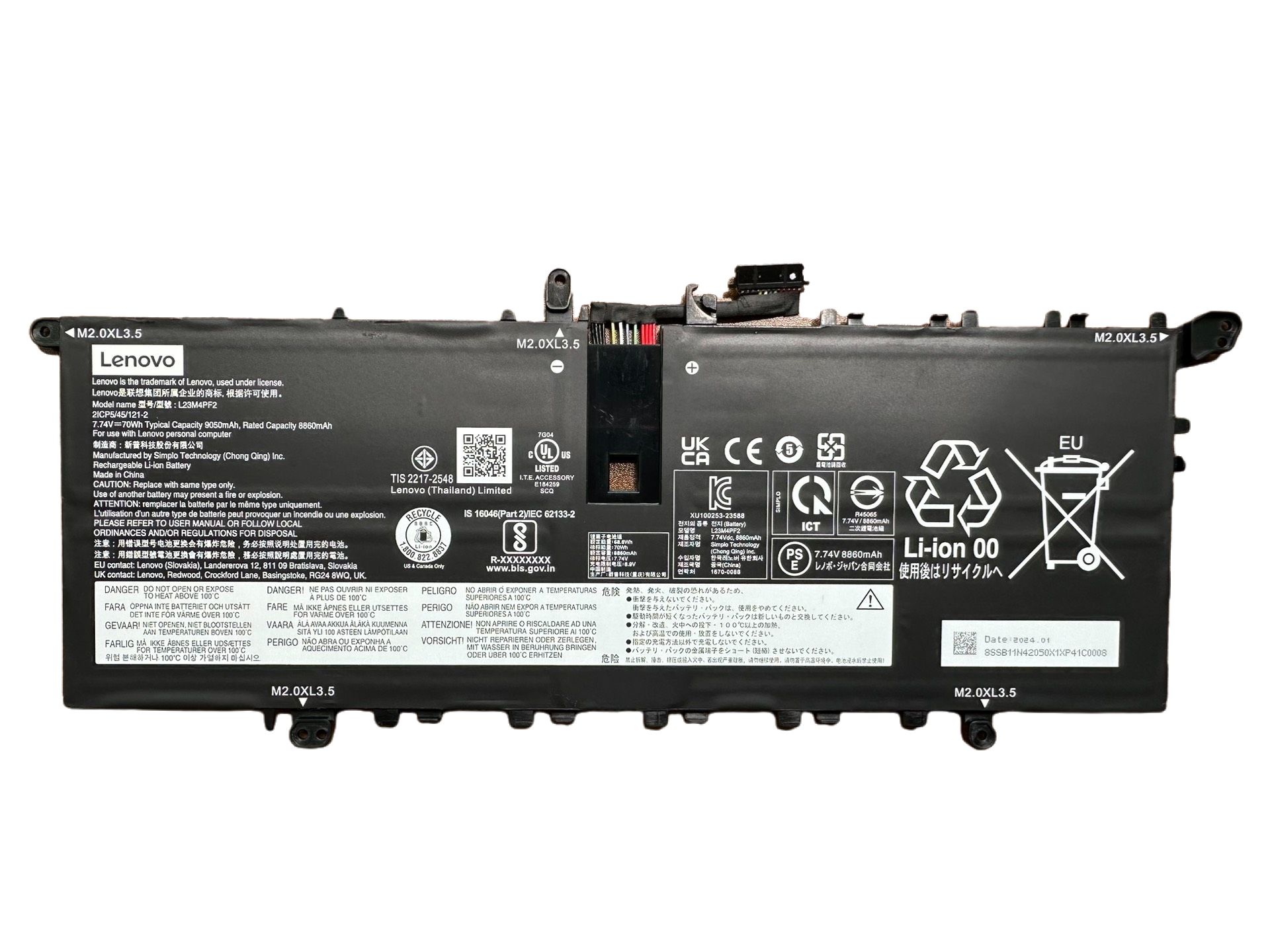 商品情報商品名: 純正 Lenovo バッテリー商品概要: スペック: 公称電圧 7.74V 公称容量 9050 mAh/ 70 Wh 型番: L23M4PF2 保証期間: 当店より1年間動作保証対応機種一覧: Yoga Air 15?Au...