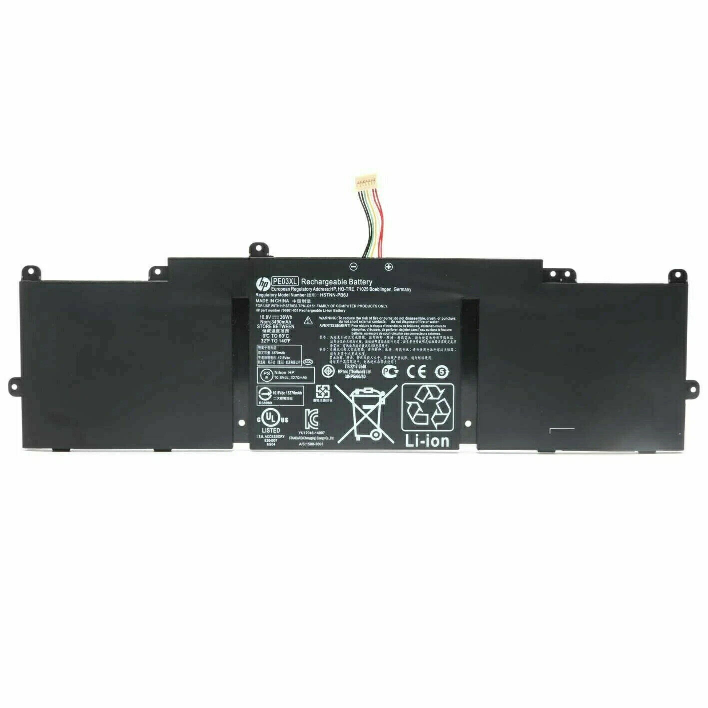 商品情報商品名: 純正 HP バッテリー商品概要: スペック: 公称電圧 10.8V 公称容量 3490 mAh/ 36 Wh 型番: PE03XL 保証期間: 当店より1年間動作保証対応機種一覧: HP Chromebook x360 1...