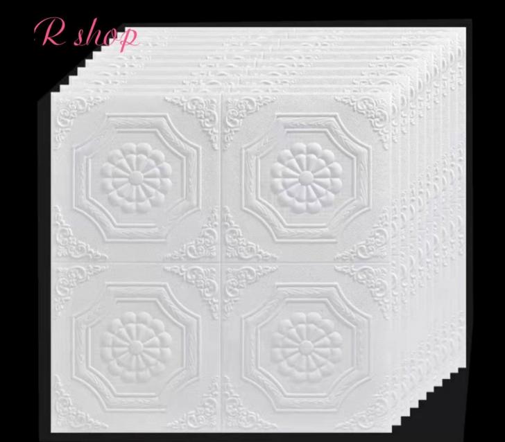 ◆状態：新品◆材質：XPEエコ フォーム◆50枚 70cm×70cm◆裏面に粘着性があり、はがすと、壁に貼ることができる3D壁紙◆防水 汚い防止 カビ防止◆貼り付け方は簡単。各場所に適用！◆手作業での採寸の為、若干誤差がある場合があります。...