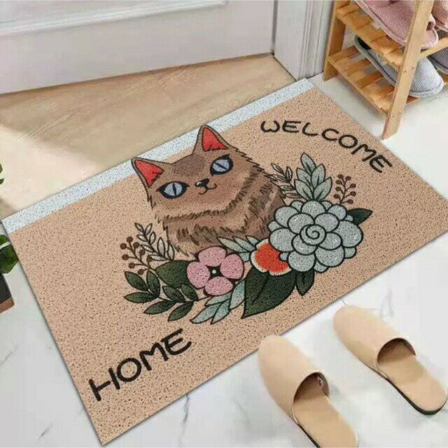 商品説明裏面に滑り止めを付けている為、様々な場所に使用できるマットになります！特殊繊維を使用している為、汚れや水に強く、耐久性も抜群☆汚れが目立ってきたら、水洗いで綺麗な状態に元通り！【商品詳細】PVCコイル素材サイズ：50x80(cm)サ...