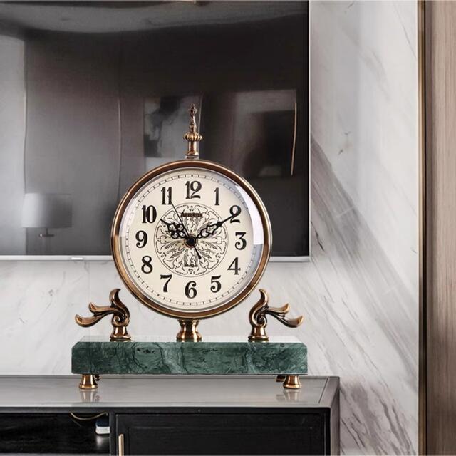 商品説明素材： 大理石 金属 有機ガラス 静音機芯サイズ：幅23 x 高さ28 (cm)商品状態：新品カラー：写真通り☆☆★★★★★★★★★★★★★☆☆◆お客様のご覧になっているモニター等により多少色が異なる場合がございます。あらかじめご了...