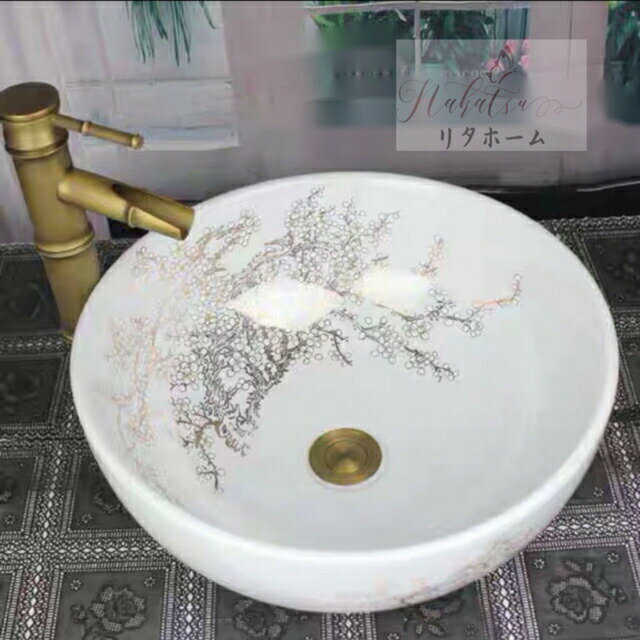 高級洗面台 洗面ボウルセット洗面ボール 陶器 手水鉢 手洗器蛇口 排水金具付き洗面ボウルセット商品説明外寸サイズ（cm）：幅：41奥行き：41高さ：15素材：陶磁器取付について：取付工事はお近くの工務店様にご相談してください★購入後のキャン...