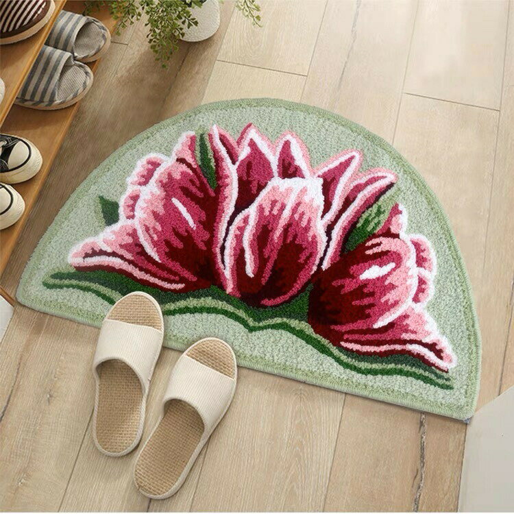 ラグマット リビングマット 玄関マット．カーペット．お風呂マット 花柄雑貨もっと素敵な生活へ厚さ：1.2cm本体サイズ：シートx1点、枕カバーx2点2、120x195cm )シートx1点、枕カバーx1点3、90x190cm )シートx1点、...