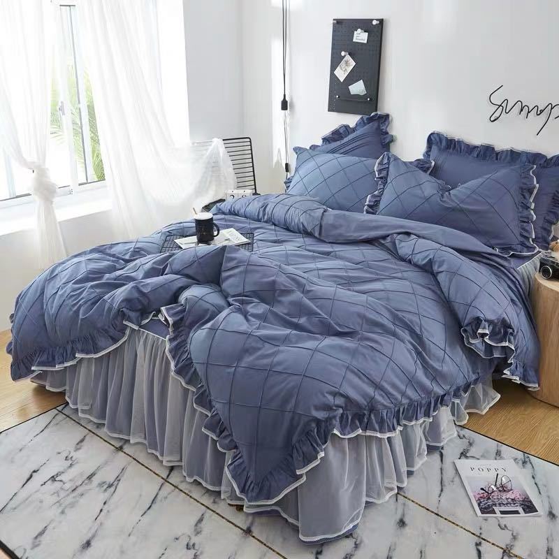 商品サイズ・組成について（カバー4点セット)【素材】ポリエステル 100％ベッドパッド1点 ：150x200（cm）掛布団カバー1点： 約200x230 （cm）枕カバー2点： 約48x74cm★購入後のキャンセルは、ご遠慮ください。★検品...