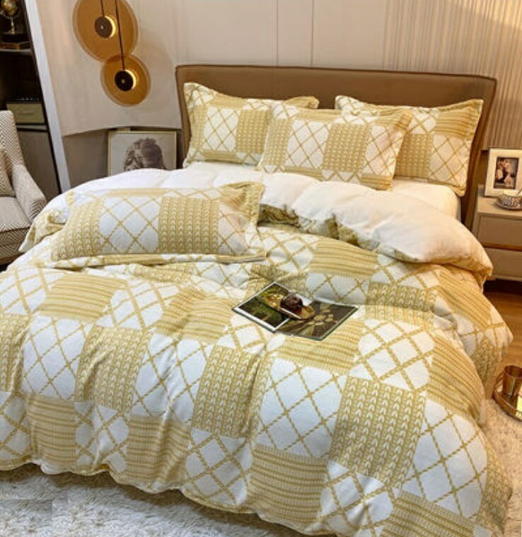 BS38冬用フランネル寝具 ワイドダブル ベッド用品4点セット ボックスシーツフランネル寝具 ワイドダブル ベッド用品4点セット ボックスシーツA/BS38商品サイズ・組成について（カバー4点セット)【素材】ポリエステル 100％ベッドパッ...