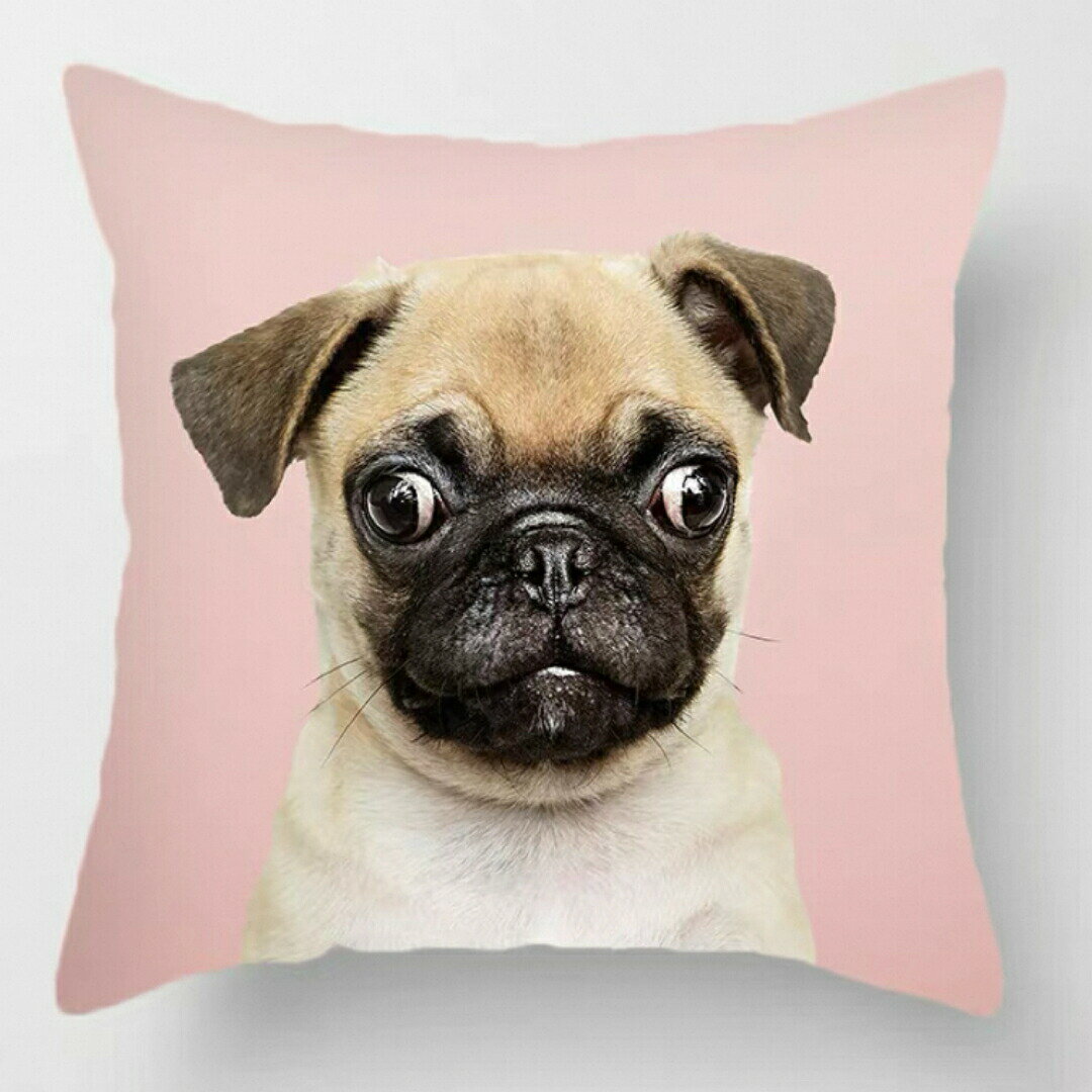 商品説明パグ柄デザインのお洒落でクールなクッションカバー☆メンズ・レディース問わず、ユニセックスでお使いいただけるデザイン。季節を問わず一年中活躍するアイテムです。◎?ソファに置いたり、車内に飾ったり、ベッドに添えたり…。どこにあっても嬉し...