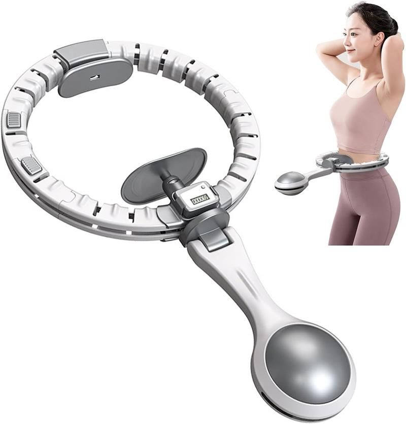 【落ちないフラフープ】従来のフラフープの回転方法を変更。ウエストに合わせてサイズが調整でき、使用中に脱落できない。素人でも簡単に使えることができ、ストレスなしと運動の喜びを楽しむことができます。【フラフープ 組み立て式】取り外しや取り付けが...